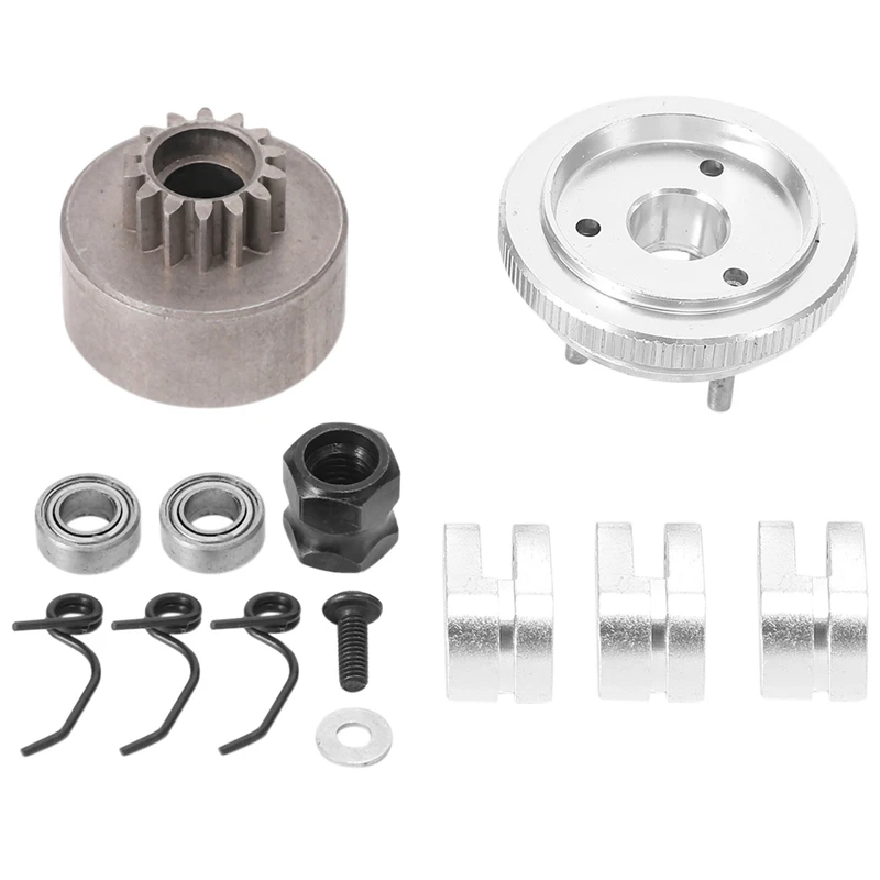 RC-Clutch-Bell-14T-Gear-Bearing-Clutch-Shoes-Springs-Cone-Engine-Nut ...