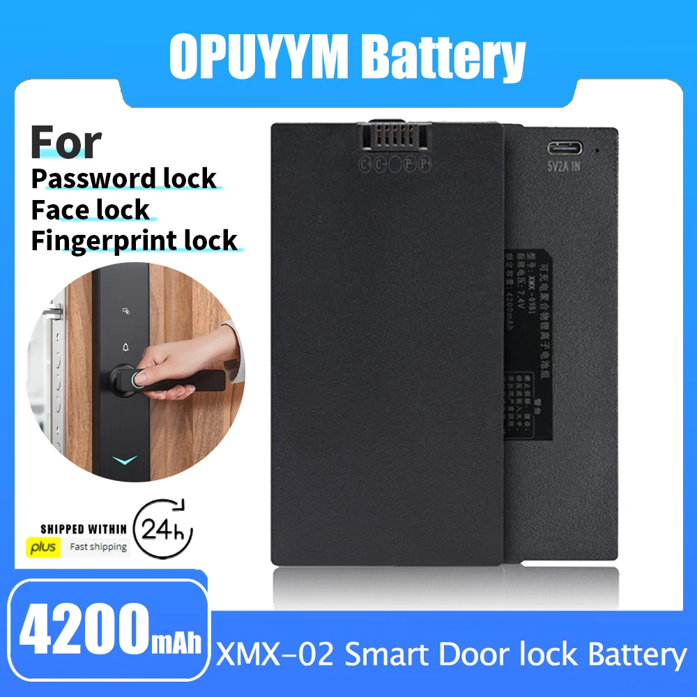 7-4V-4200mAh-Smart-Door-Lock-Battery-Rechargeable-18650-Lithium-ion ...