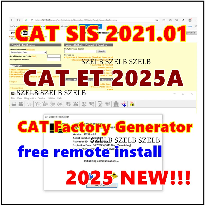 2025 para red cat ET 2025A 2019C con CAT SIS 2021 + contraseña de ...
