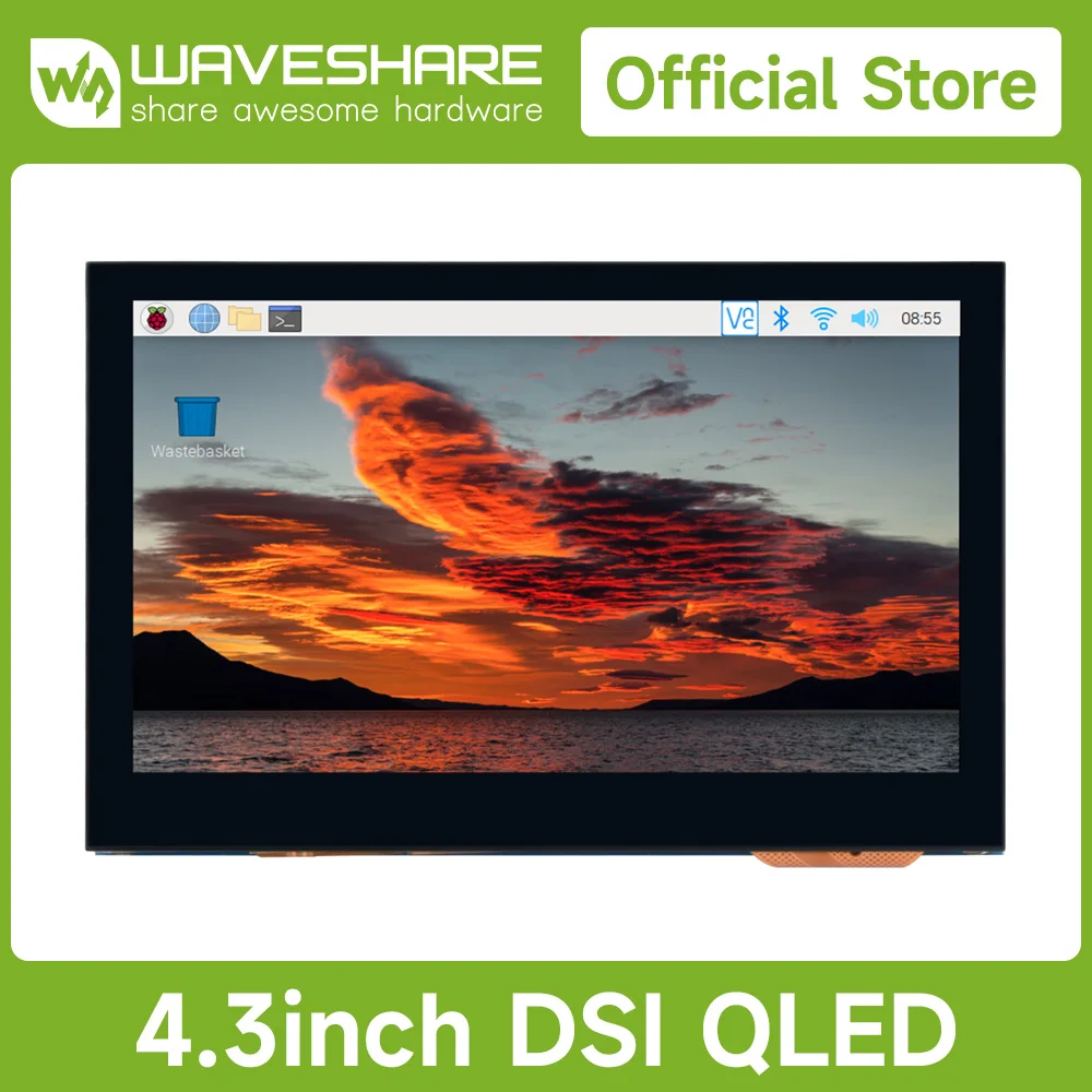 Waveshare-4-3inch-QLED-Display-DSI-Interface-800-480-Integrated ...
