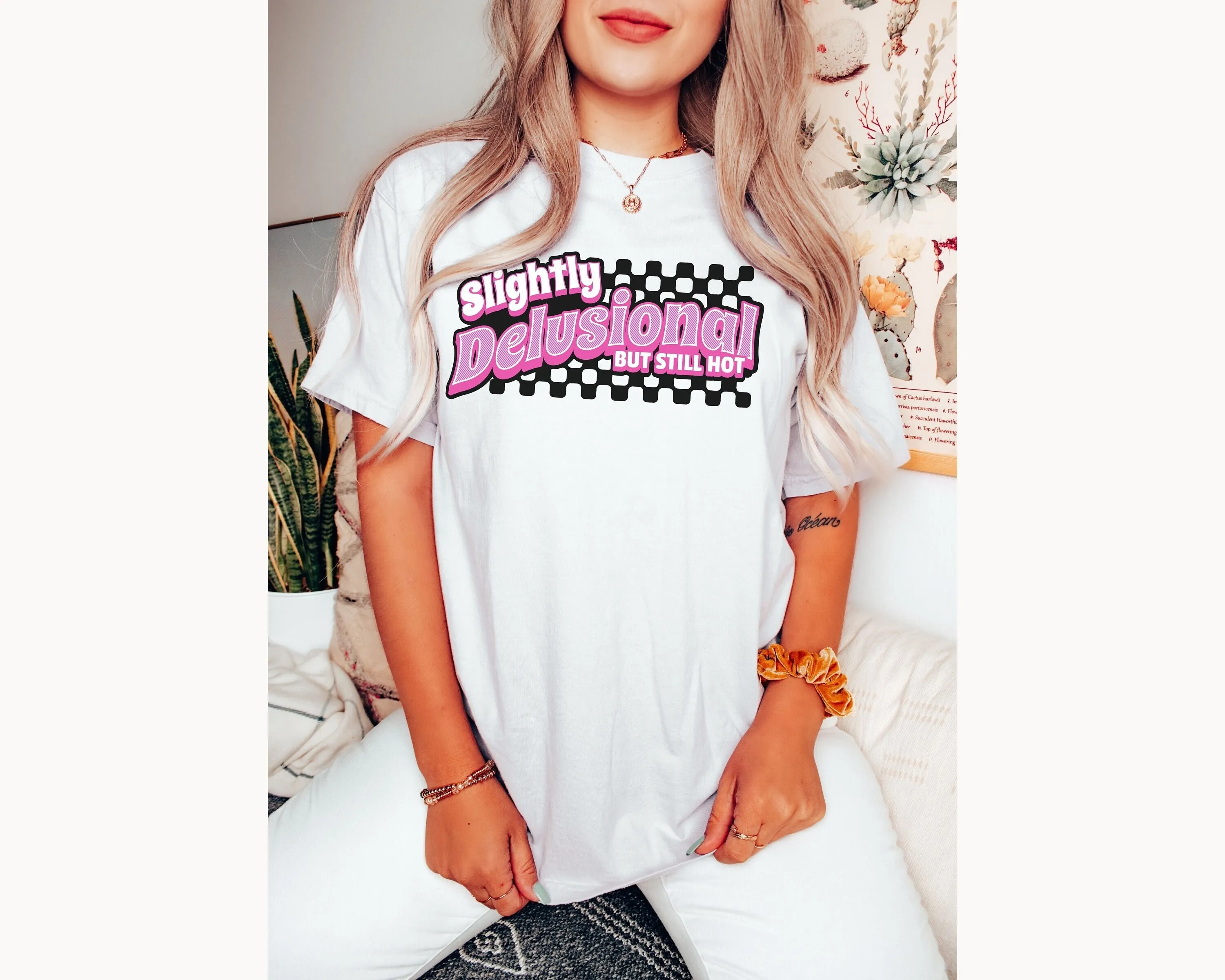 Slightly-Delusional-But-Still-Hot-T-Shirt-Y2K-Retro-Delulu-Comfort ...