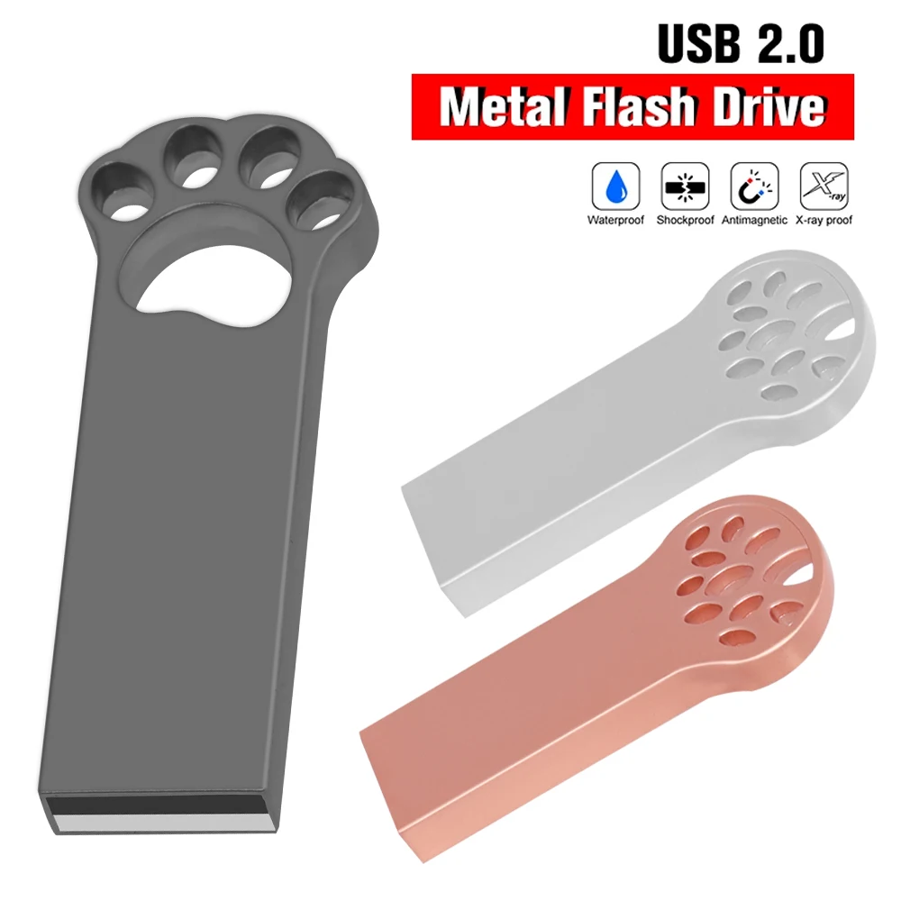 Over-10-Pcs-Free-Logo-Cute-USB-2-0-Pendrive-Small-Cat-Paw-USB-Flash ...