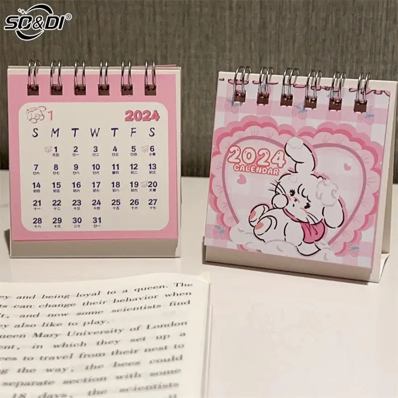 Calendario-de-escritorio-de-gato-rosa-de-dibujos-animados-Mini ...