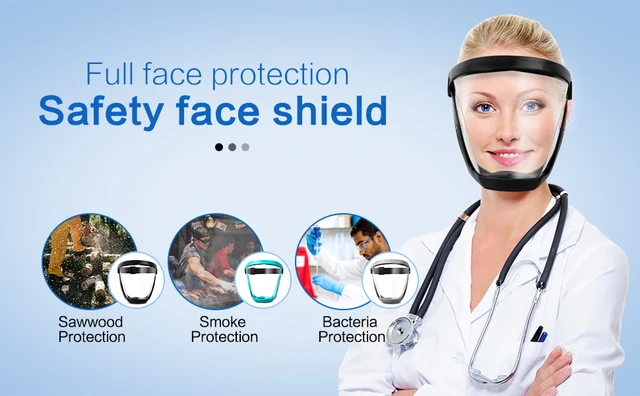 Balaclava Style Face Shield 2-Pack Full Face Shield With 4 Filters ...