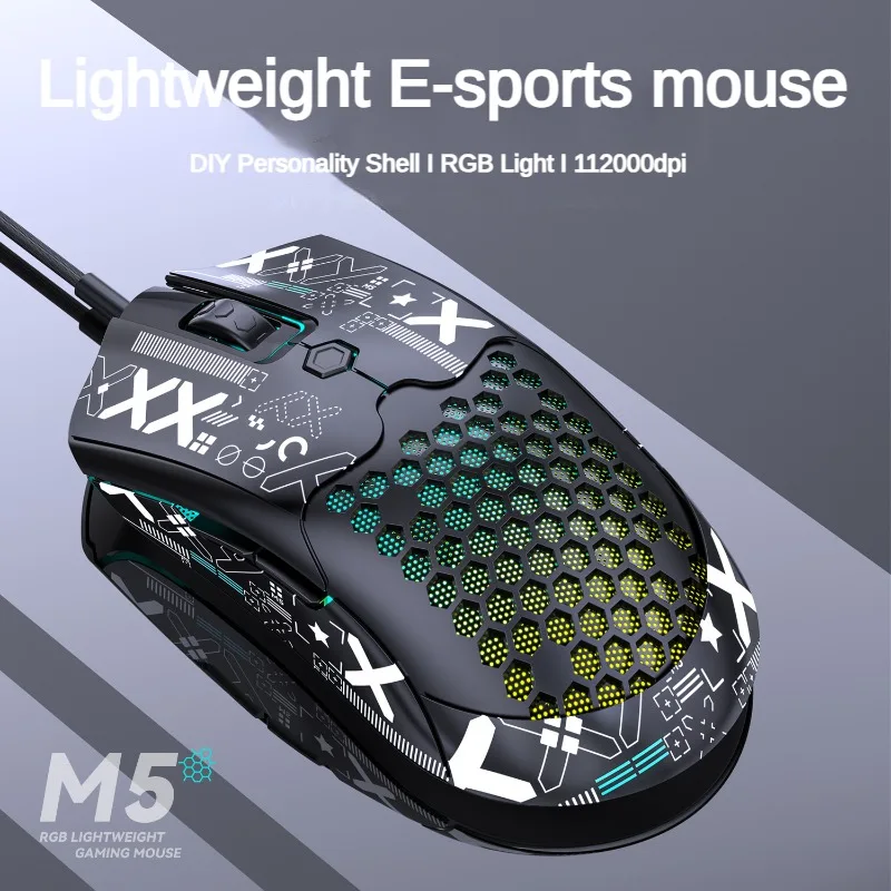 M5-Honeycomb-Lightweight-USB-Wired-Mouse-Ergonomic-RGB-PAW3325-Chip-800 ...