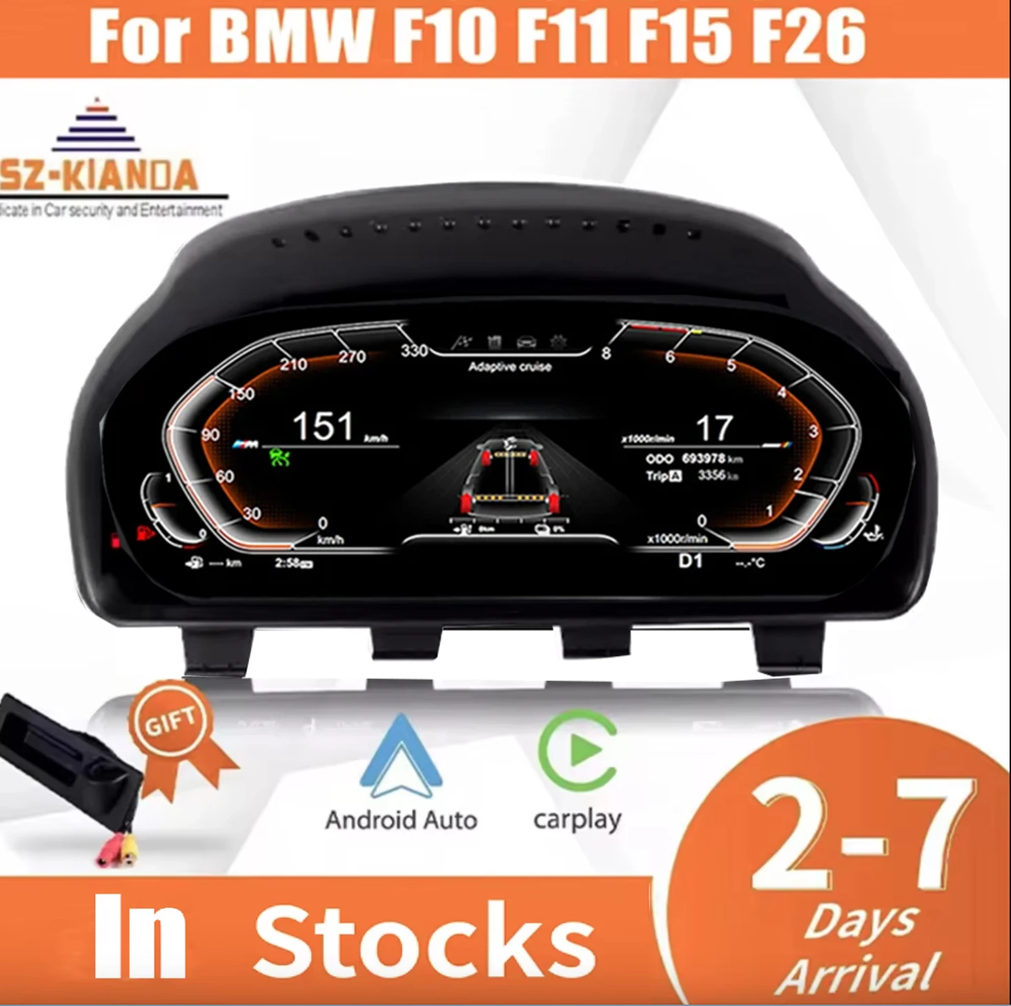 2025 Latest 12.3'' Original Digital LCD Dashboard For BMW 5 Series F10 ...