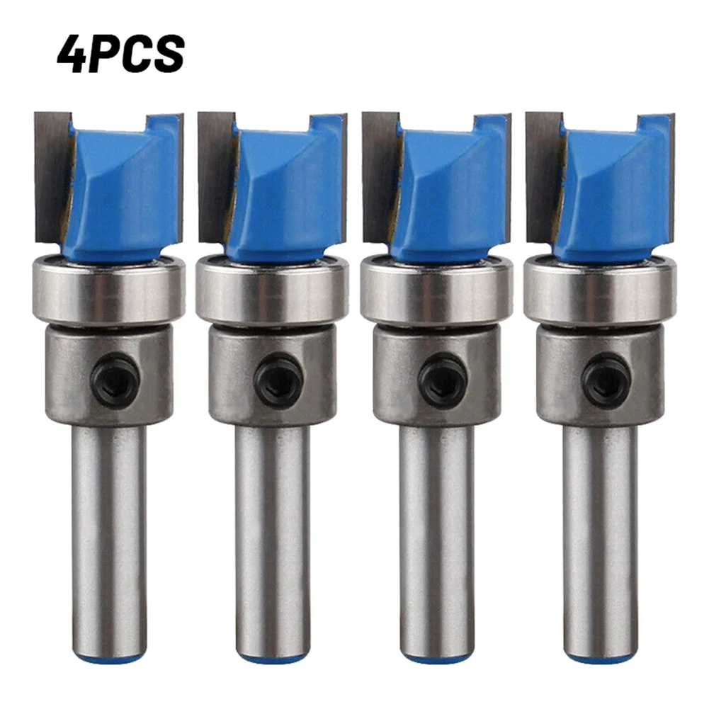 4pcs 6mm 45mm Shank Flush Trim Router Bit Blade Template Pattern Bit ...