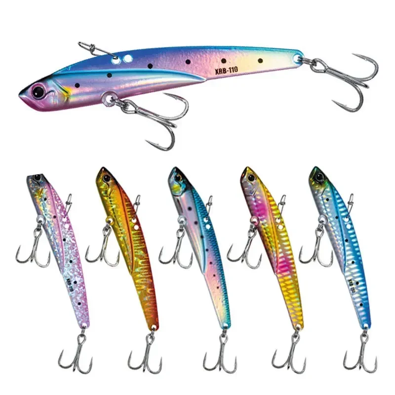 VIB-Fishing-Lure-45g-Metal-Jig-Sinking-Big-Blade-Cast-Treble-Hooks-Long ...