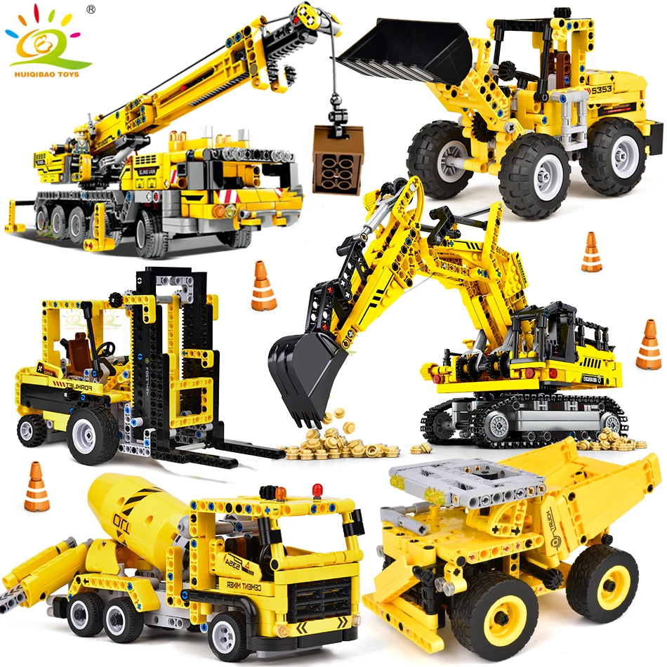 Huiqibao Engineering Bulldozer Crane Dump Truck Technical Building ...