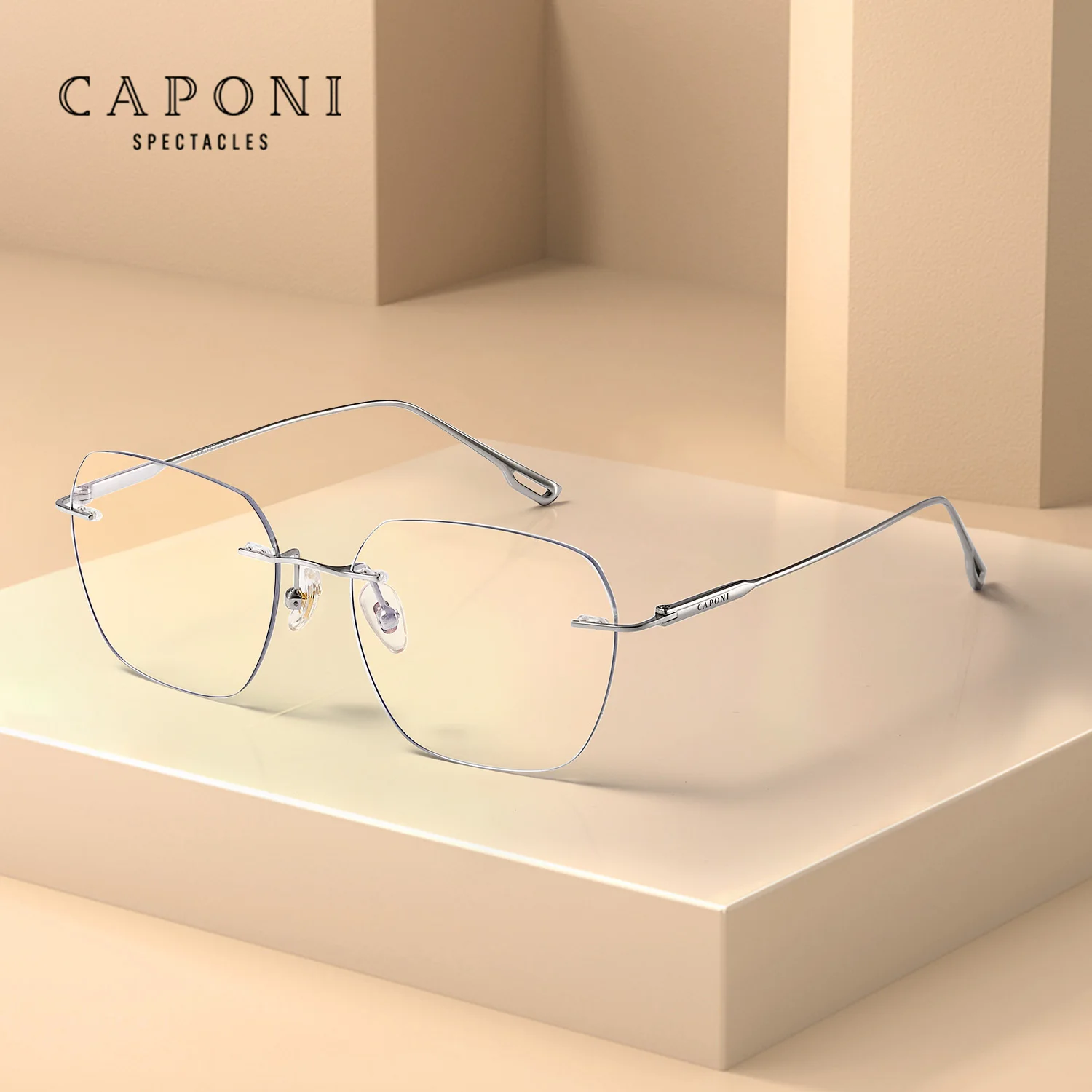 CAPONI Glasses For Men Ultra Light Titanium Designer Glasses Frames ...