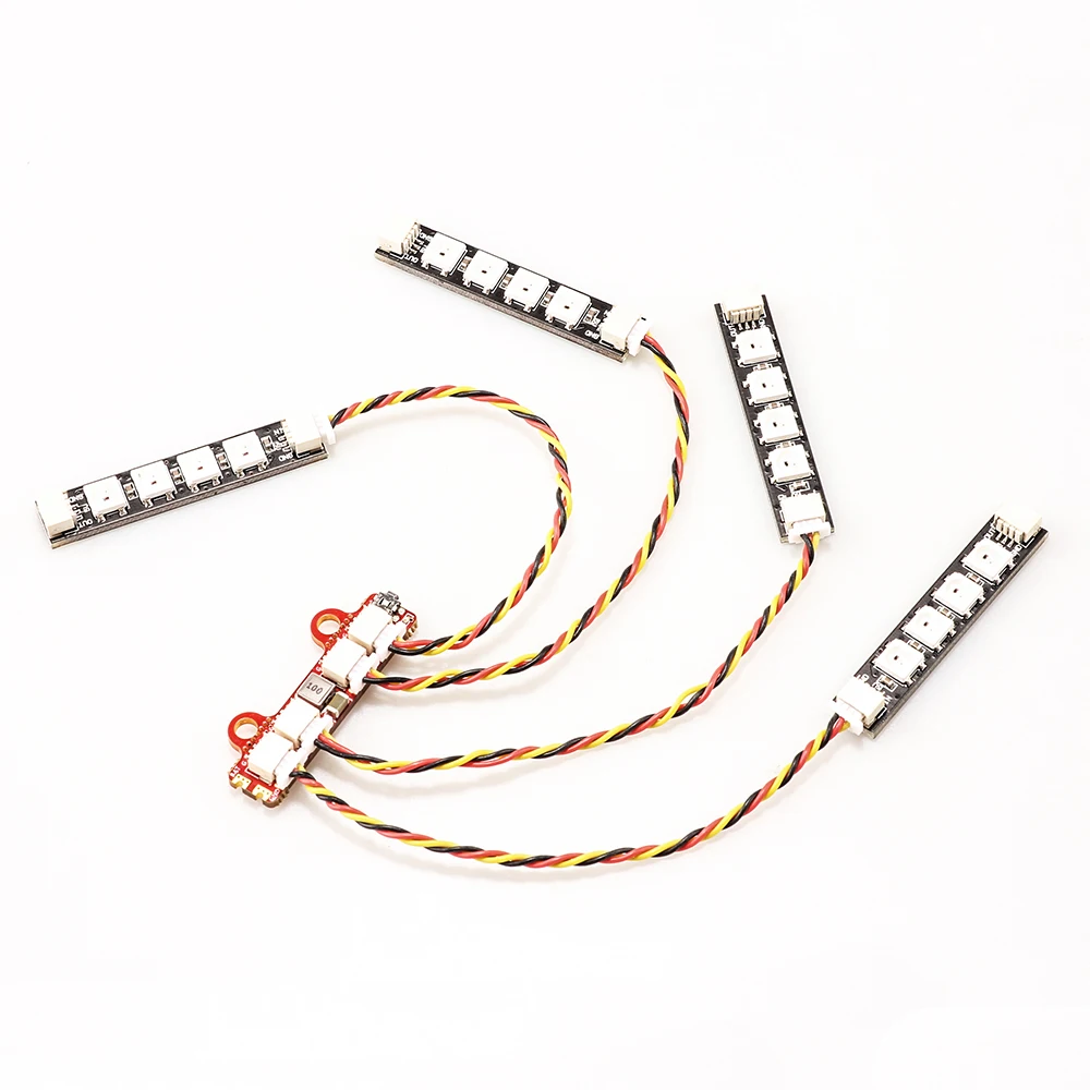 HGLRC 2812 LED Controller 2 6S 5V 2A BEC com 4PCS W554B 4 Beads LED ...