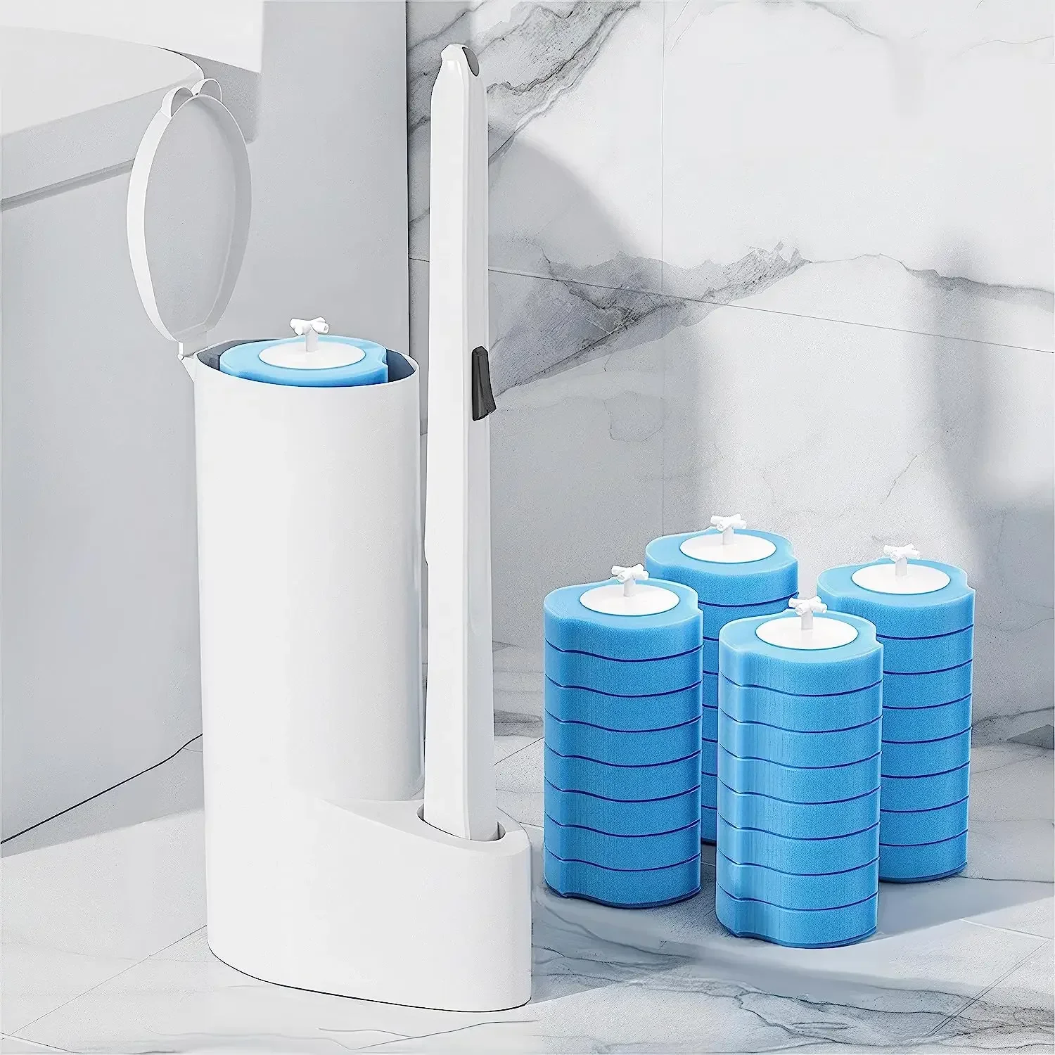 Disposable-Toilet-Brush-Cleaner-With-Long-Handle-Bathroom-Cleaning ...