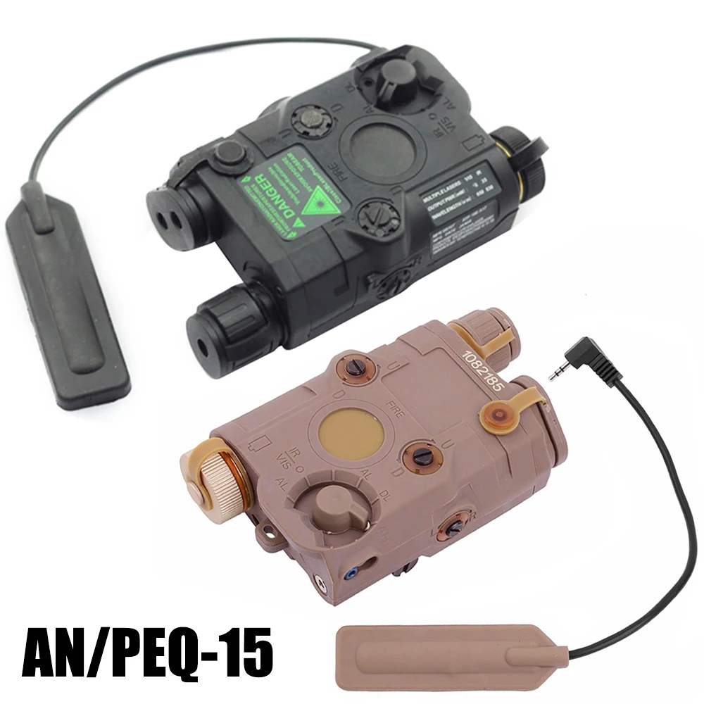 AN/PEQ 15 레드 닷 레이저 화이트 LED 손전등 270 루멘 IR 렌즈 20mm 레일 나이트 비전 사냥 소총 배터리 ...