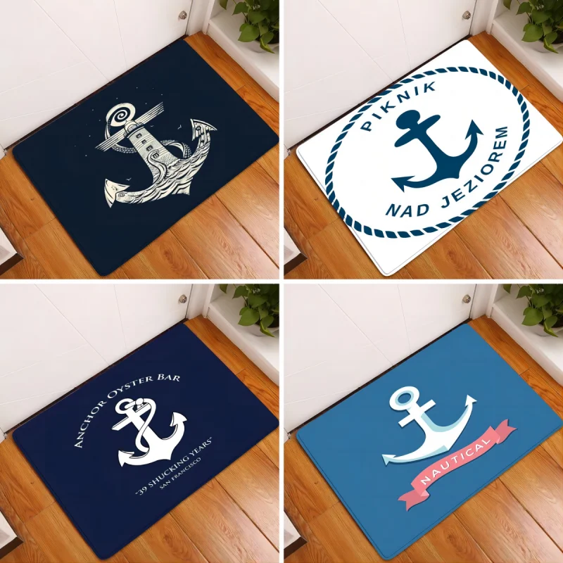 Nautical-Anchor-Boat-Navy-Mat-Living-Room-Home-Decor-Carpet-Non-slip ...