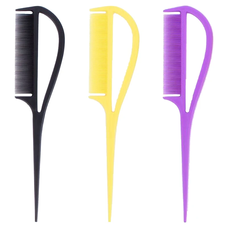 1pc Teeth Teasing Hair Comb Detangling Brush Rat Tail Comb Adding ...