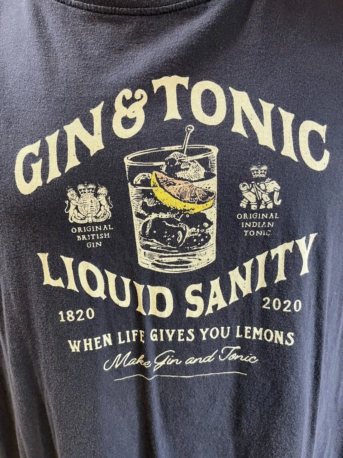 Gin-and-tonic-liquid-sanity-carbon-2-cobalt-Blue-XXL-T-Shirt-long-or ...