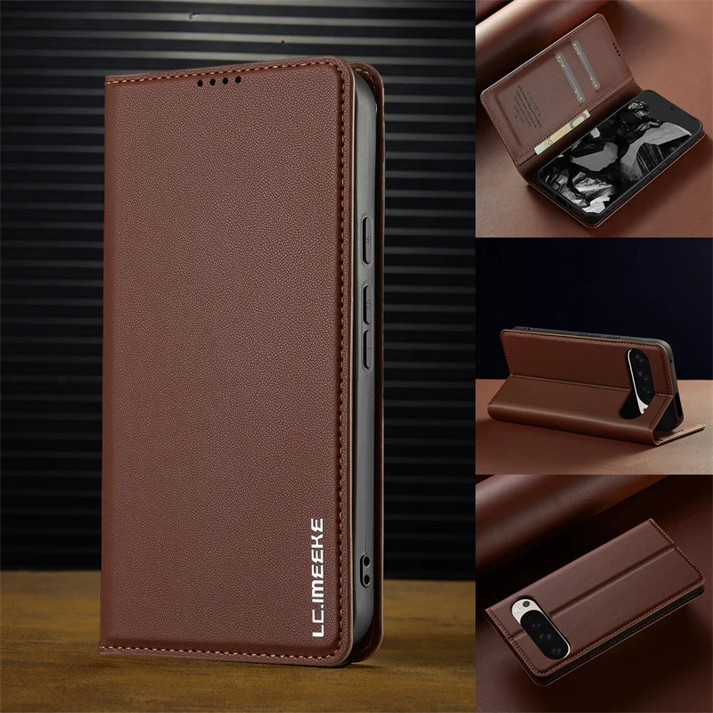 EUCAGR Magnetic Flip Leather Wallet Phone Case For Google Pixel 9 Pro ...