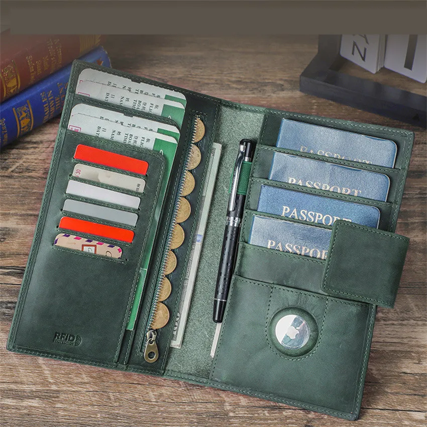 Bifold-Has-Genuine-Leather-Passport-Wallets-for-Men-Card-Holders-Coin ...