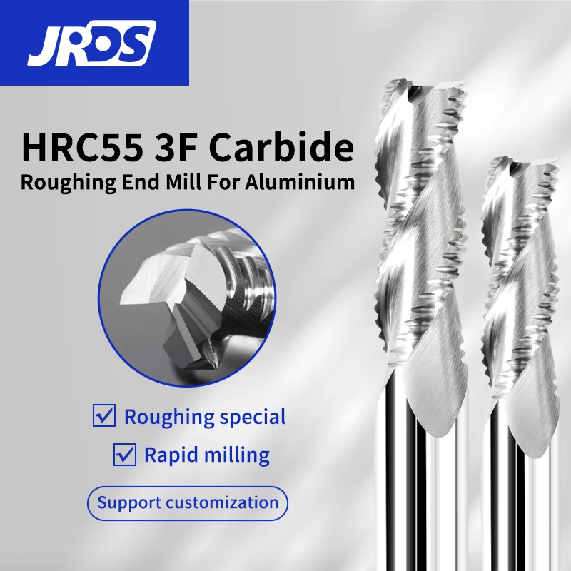 HRC55-For-Aluminum-3-Flute-Coarse-Leather-Endmill-Import-Tungsten-Alloy ...