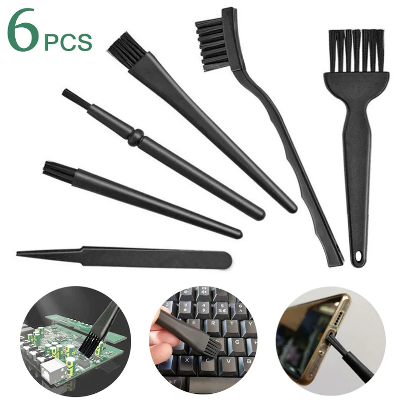 6Pcs Anti-Static Keyboard Cleaning Brush Kit Laptop PC Mainboard ...