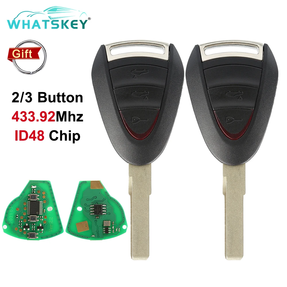 WhatsKey-2-3-Button-Car-Remote-Key-ID48-Chip-433-92Mhz-For-Porsche ...