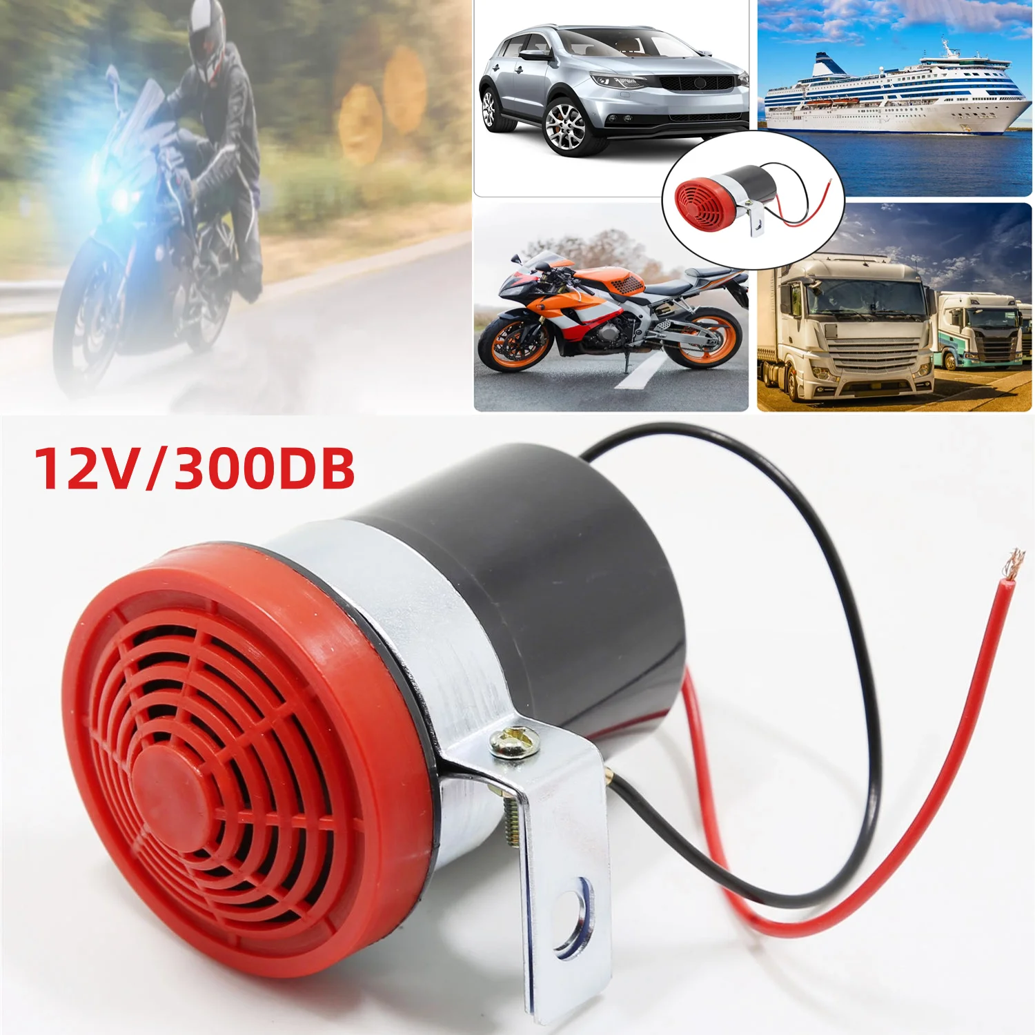 12V-300DB-Car-Reversing-Alarm-Beeper-Signal-Speaker-Buzzer-Warning-Car ...