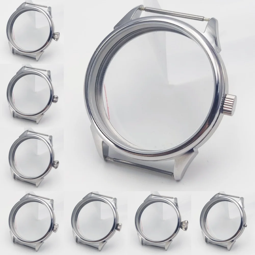 ETA6497-Watch-Case-42mm-Silver-Stainless-Steel-Watch-Case-fit-ETA6497 ...