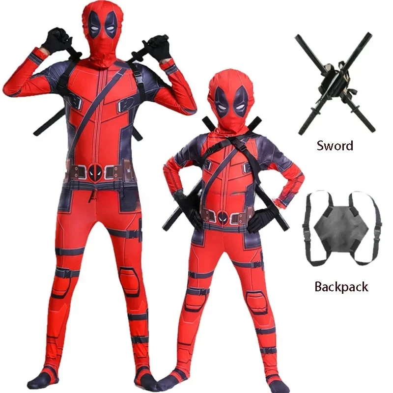 Disfraz-de-Deadpool-para-adultos-hombres-mujeres-y-ni-os-traje-con-m ...