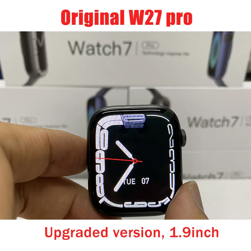 Original iwo w27 pro smartwatch masculino feminino 2022 assistir 7 pro 1.9 polegada ip68 à prova ...