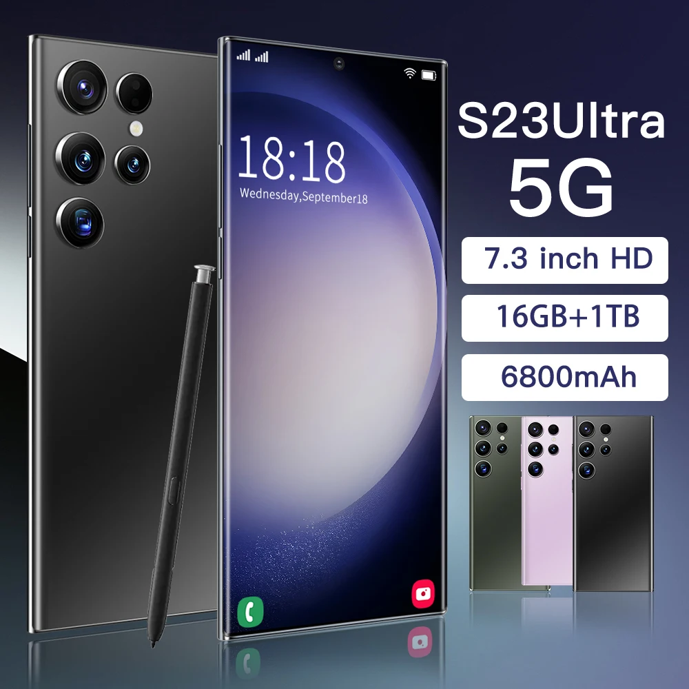 S23 Ultra 7.3 HD Screen SmartPhone Original 16G+1T 4G 5G Dual Sim ...