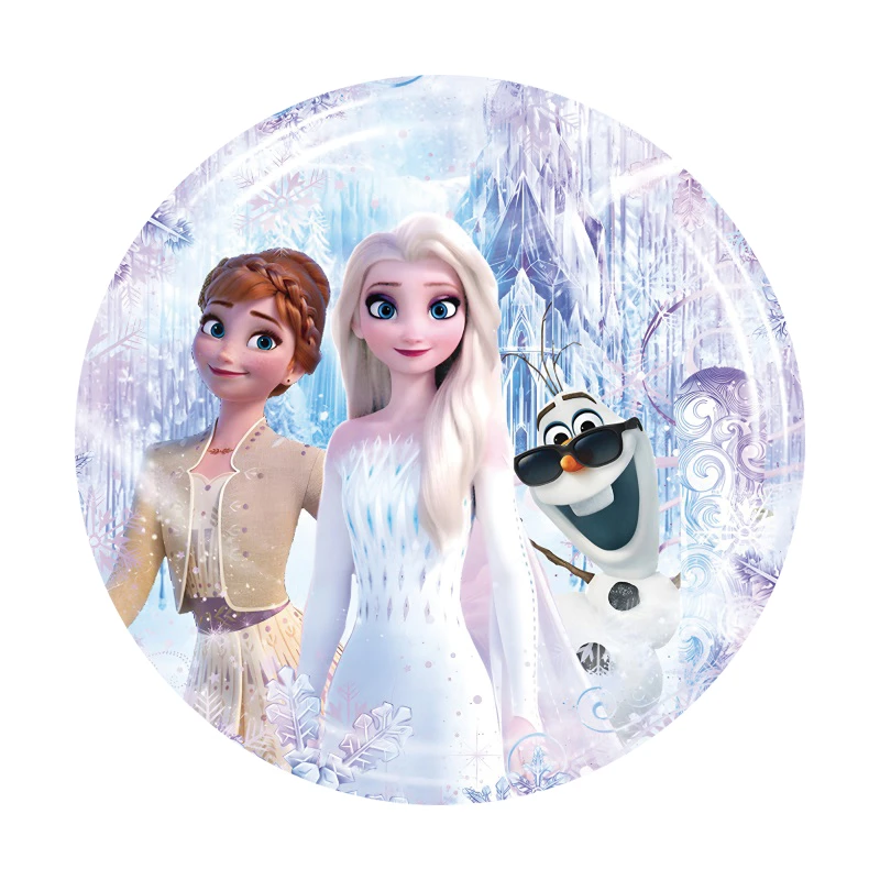 Disney Princess Frozen Elsa Anna Olaf Circle Background Cover Birthday ...