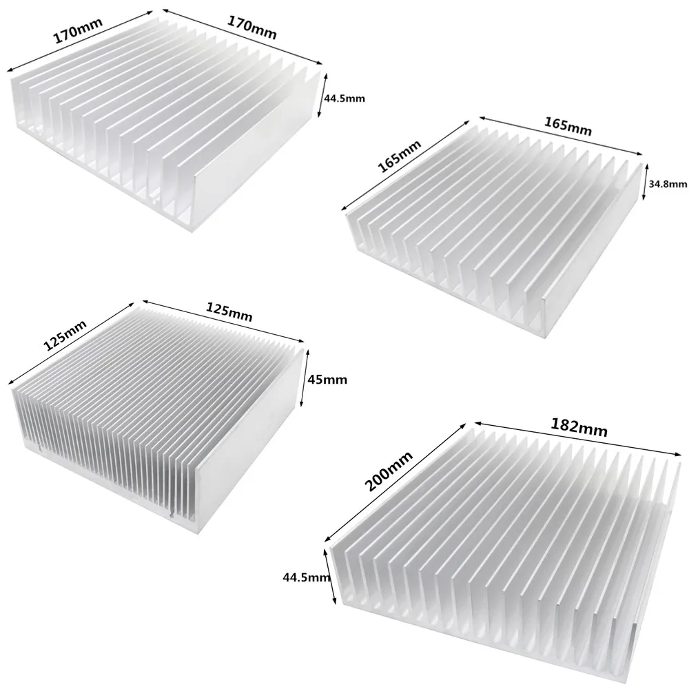 Large Aluminum Heatsink Radiator Heat Sink Cooler for LED Electronic ...