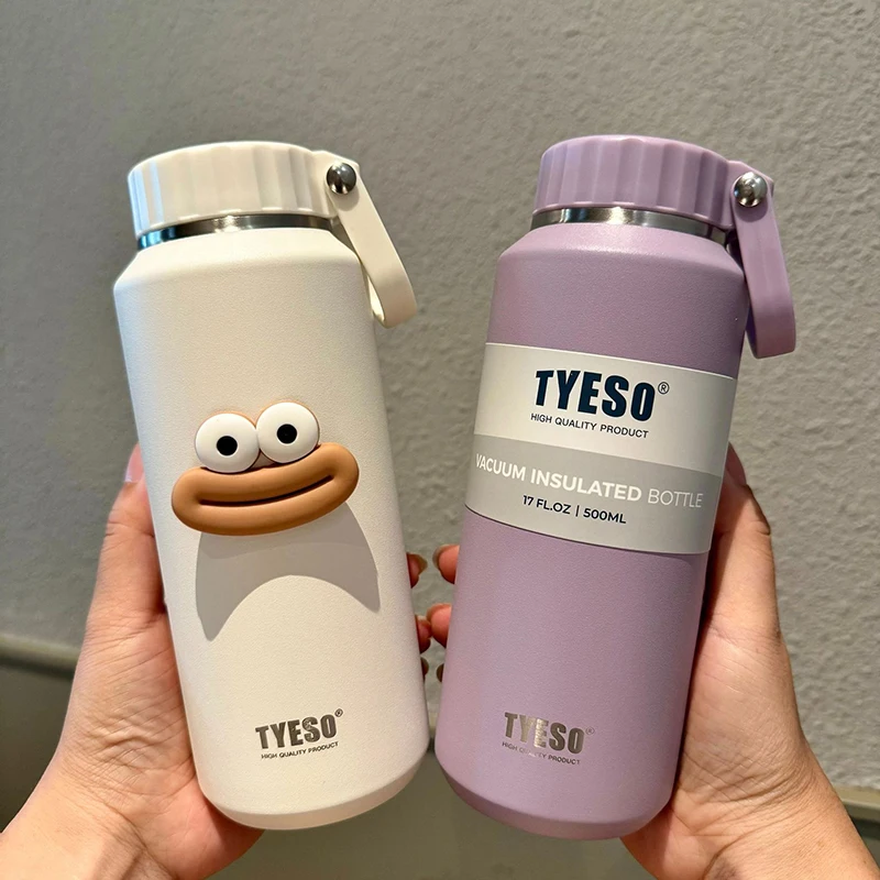 TYESO Vacuum Insulated Bottle Outdoor Sports Thermal Kettle Portable ...