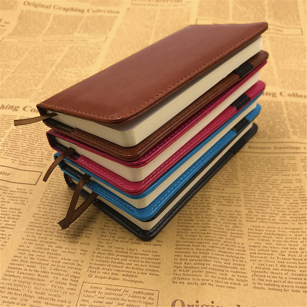 A6 Notebooks And Journals Vintage Leather Notebook Travel Diary Note Book Sketchbook Stationery ...