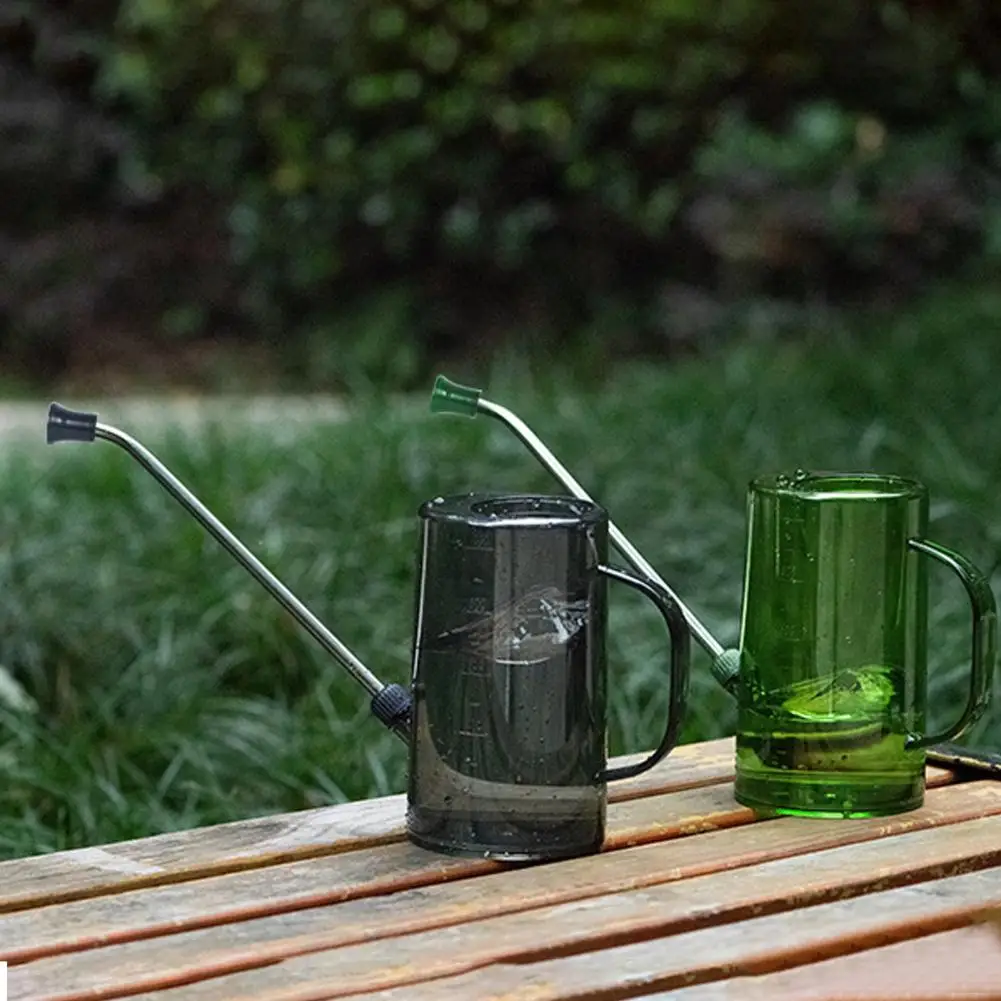 1000ml-Watering-Can-with-Sprinkler-Nozzle-Long-Mouth-Transparent-Scale ...