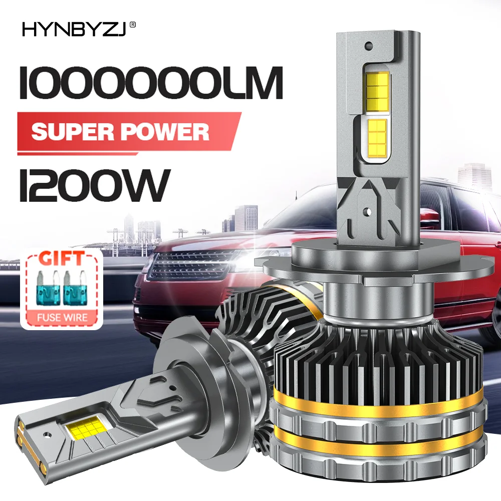 HYNBYZJ Car LED Headlight H7 LED H4 H1 H8 H11 H13 HB3 HB4 9005 9006 9012 9007 6000K 1200W ...