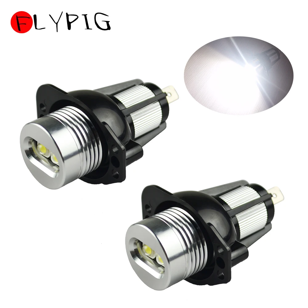 2pcs 6W Led Angel Eyes Light Bulb LED Parking Lights Rings Angel Eyes ...