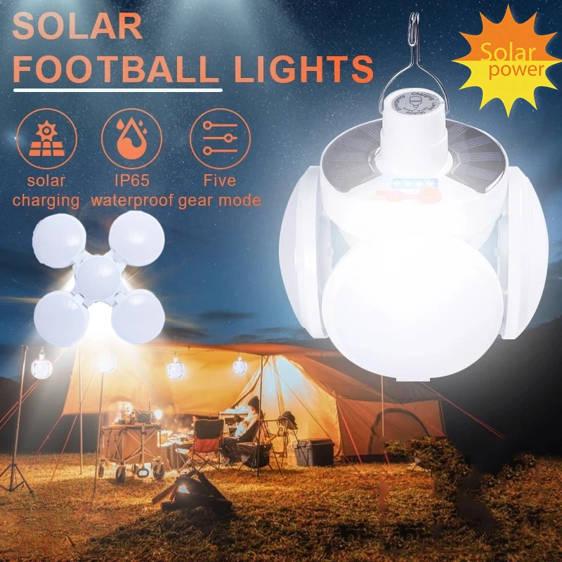 Portable LED Bulb Folding Solar Outdoor Light Waterproof Emergency ...