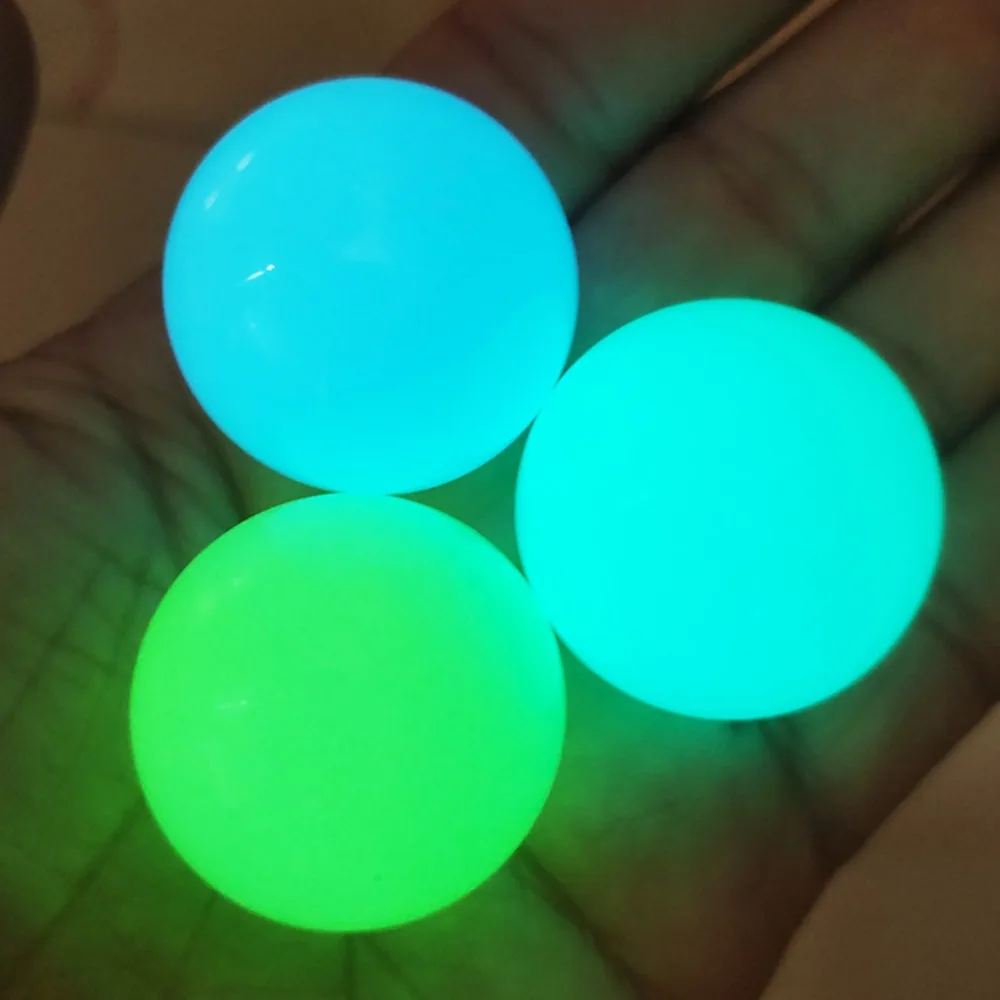 1pc Luminous Stone Green Blue Glow in The Dark Crystal Sphere Ball Home ...