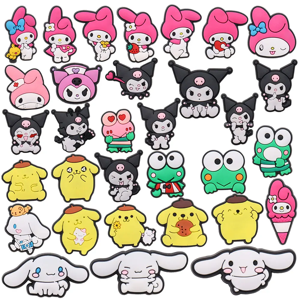 1-32pcs-Lovely-Kuromi-Dog-Frog-Melody-Shoes-Charms-Accessories-Miniso ...