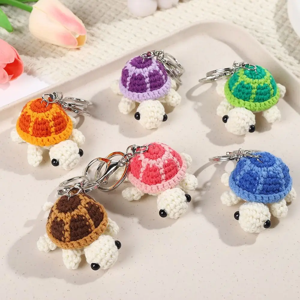 Cartoon-Tortoise-Little-Turtle-Keychain-Cute-Wool-Knitting-Animal-Key ...