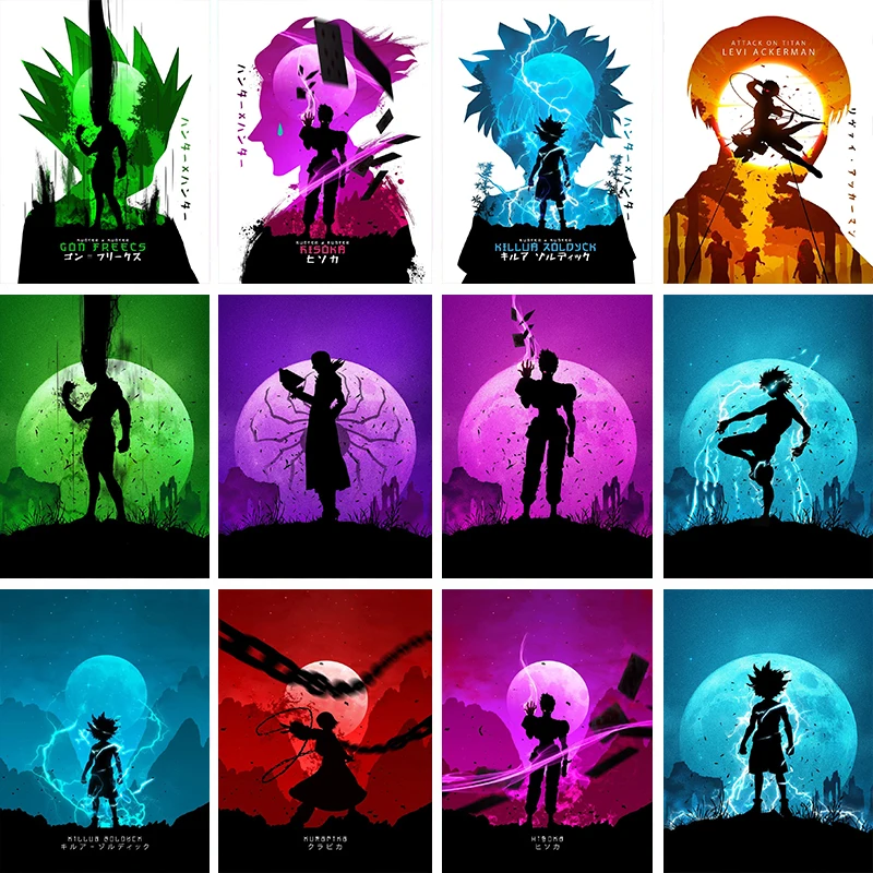 Hunter X Hunter Anime Poster Canvas Print Painting Killua Zoldyck ...