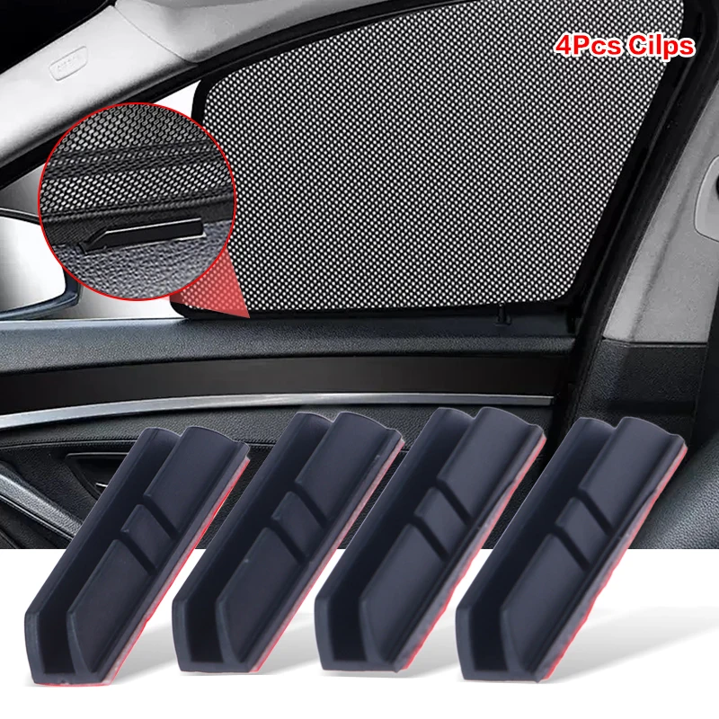 4PCS Magnetic Car Window Shades - Side Window Sunshade Curtain Clips ...