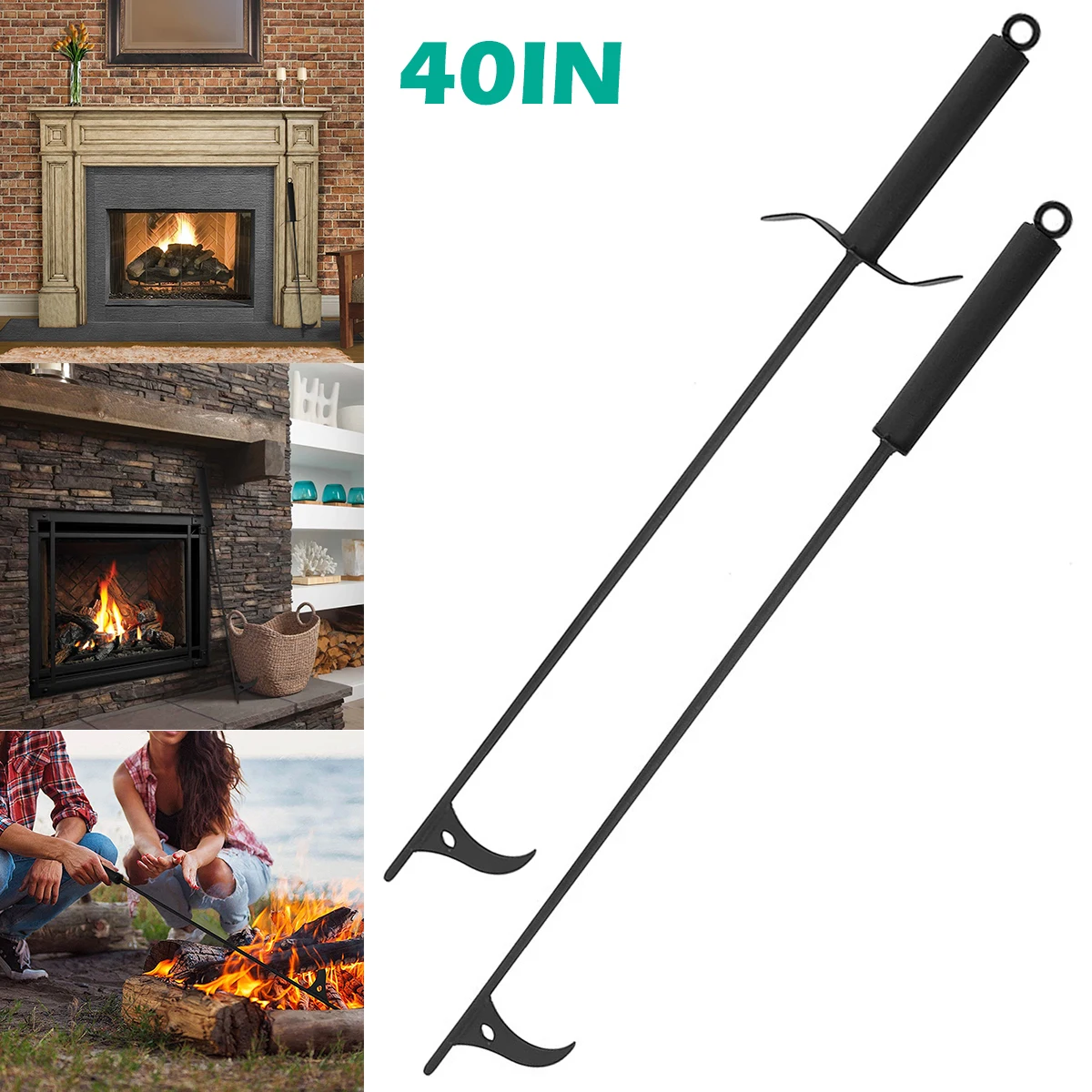 Fire-Pit-Poker-Fireplace-Metal-Poker-Stick-40-Indoor-Outdoor-Fire ...