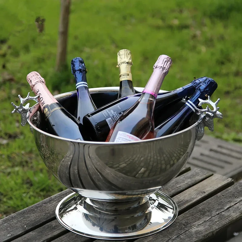 3L Bar Supplies 304 Stainless Steel Wall Champagne Bowl Bucket Keg ...