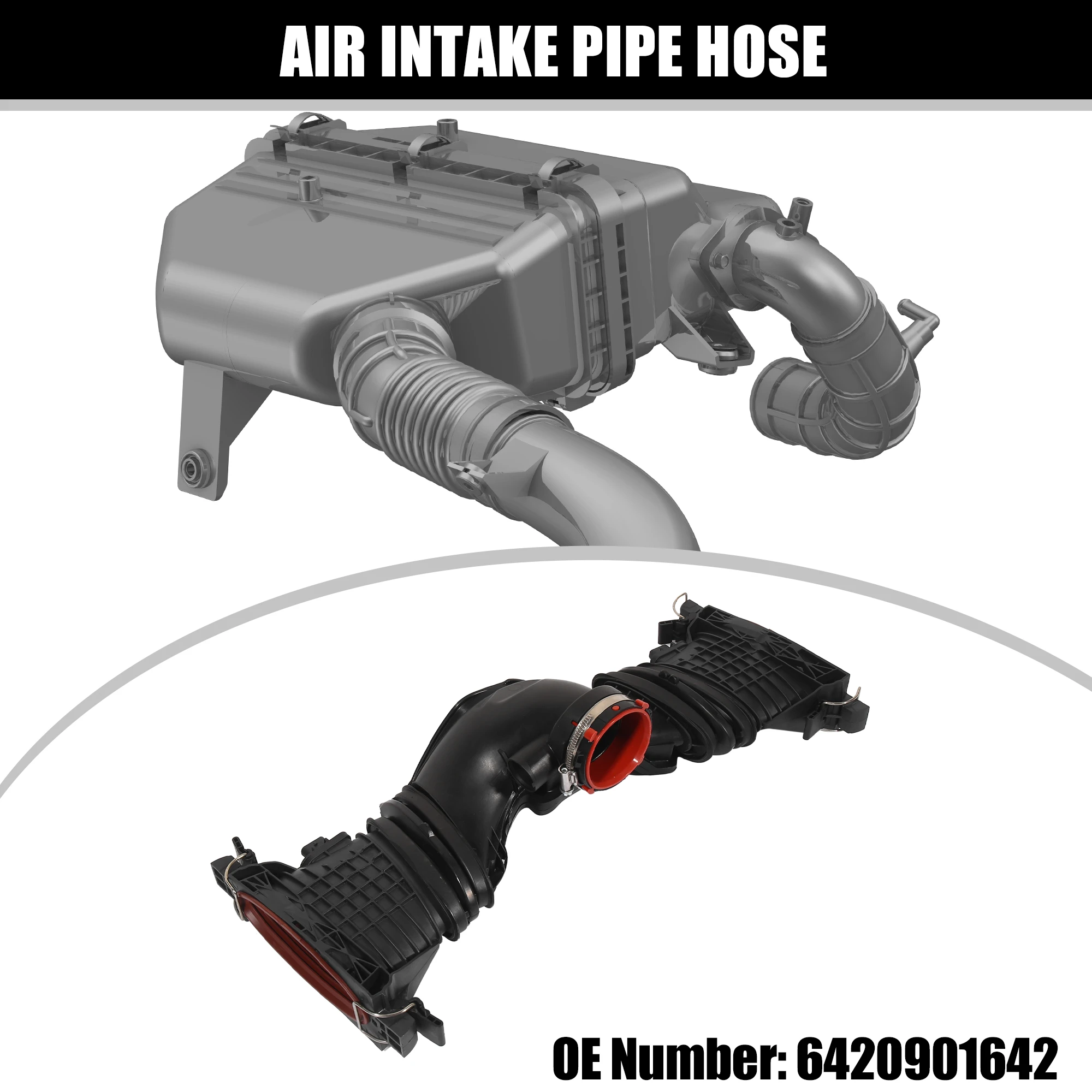 X Autohaux Auto Engine Air Intake Hose With Air Mass Sensor Filter Tube ...