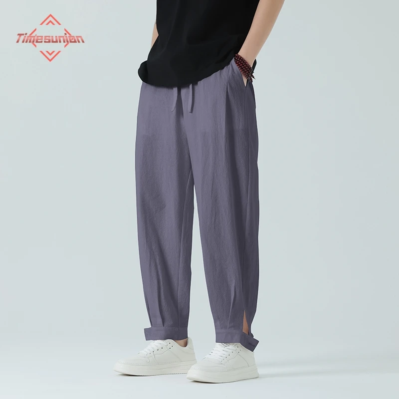 Chinese-Style-100-Cotton-Casual-Pants-Men-s-Straight-Loose-Sweatpants ...