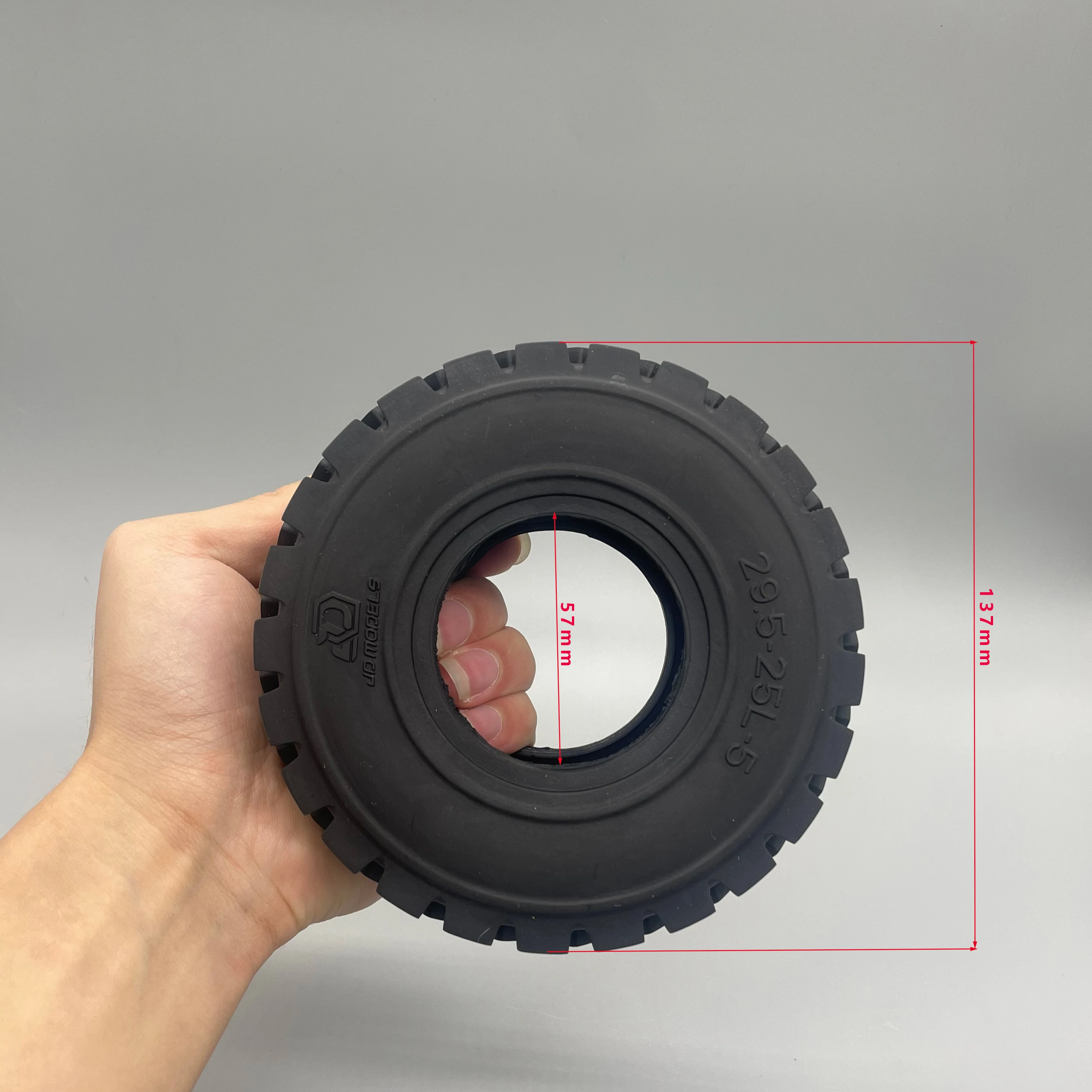 137mm Diameter RC Tires for 1/14 RC Loader, Excavator, Forklift, and ...