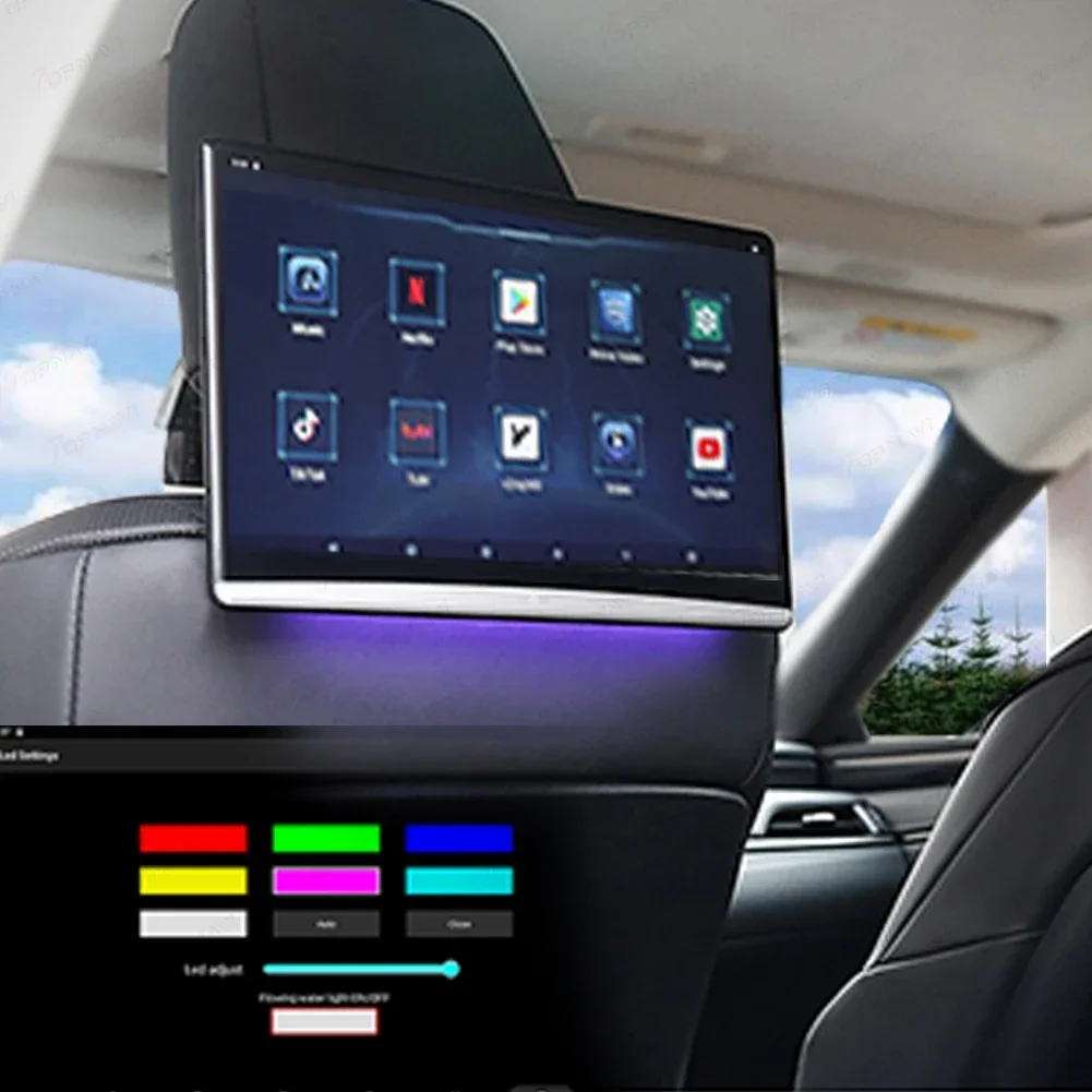 Taxi advertising display rear seat entertainment screen android car ...