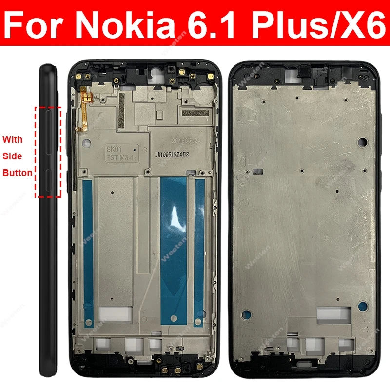 Middle Housing Frame For Nokia 6.1 Plus X6 TA-1099 TA-1116 TA-1103 TA ...